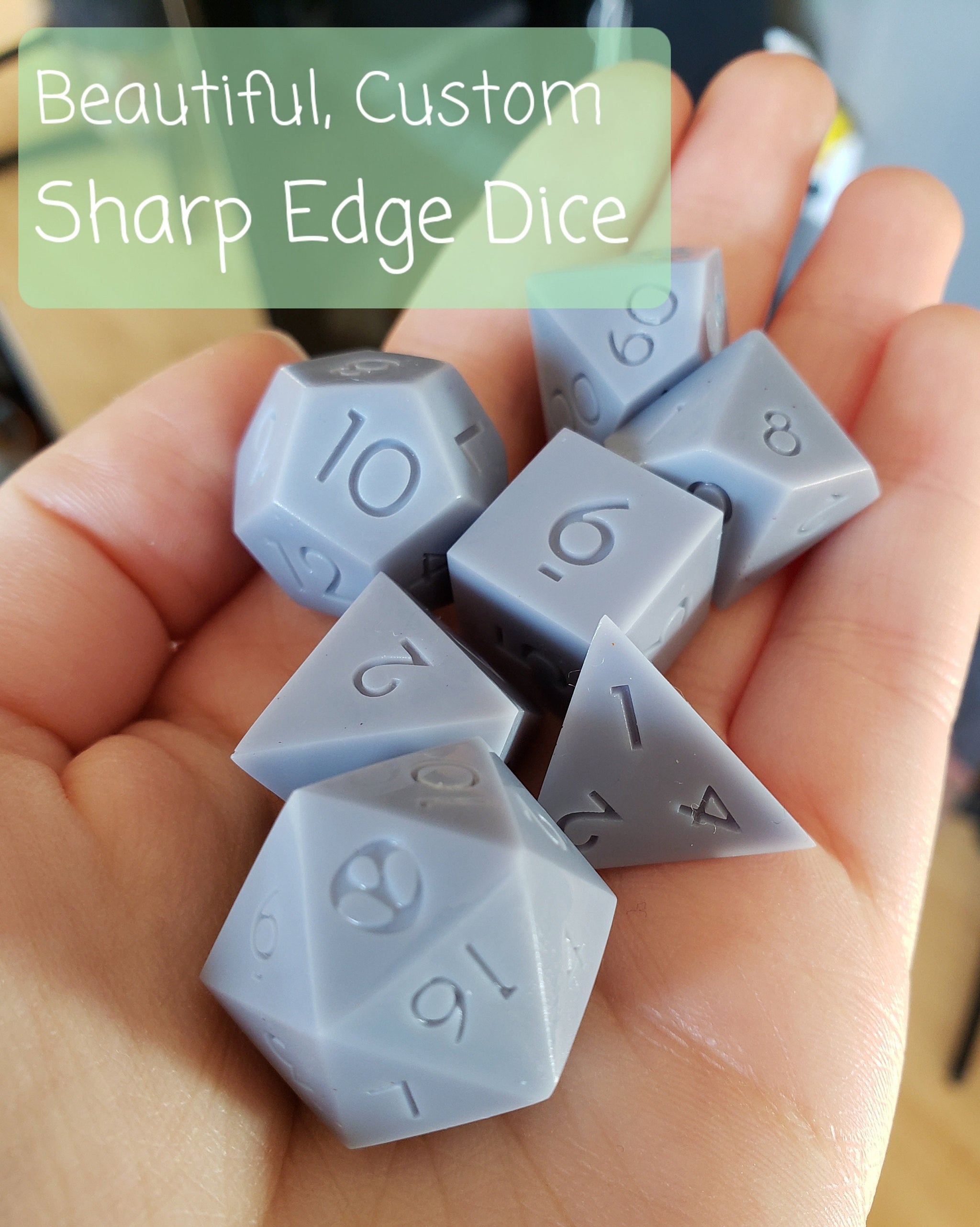 CUSTOM ORDER! Dice Set For Dungeons And Dragons Tabletop RPG Games ...