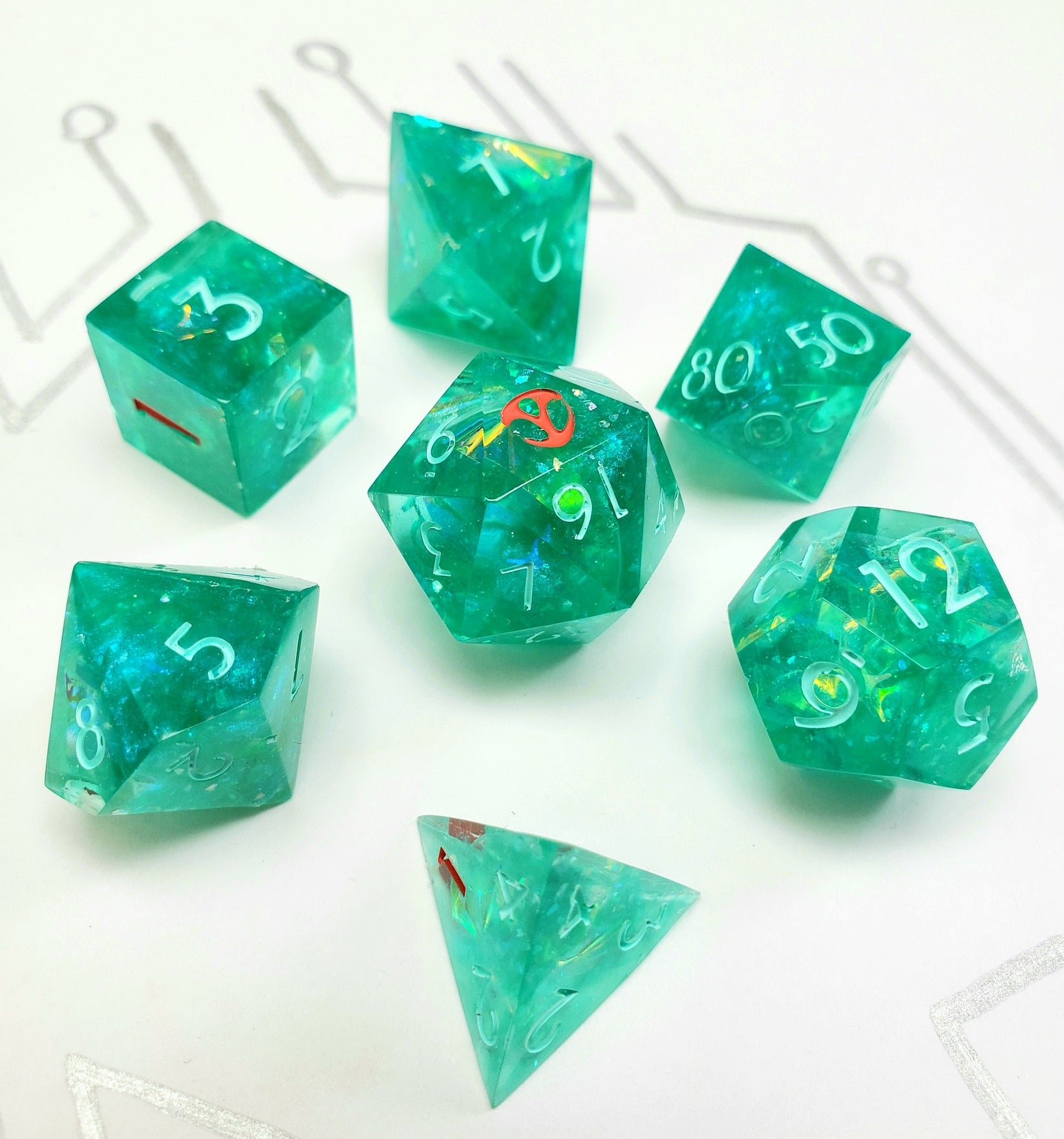 Zero-One (Hatsune Miku Inspired) Dice Set For Dungeons And Dragons Tab ...