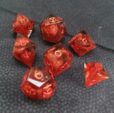 Blood Oath (Black and Red Shimmer) Dice Set For Dungeons And Dragons T ...
